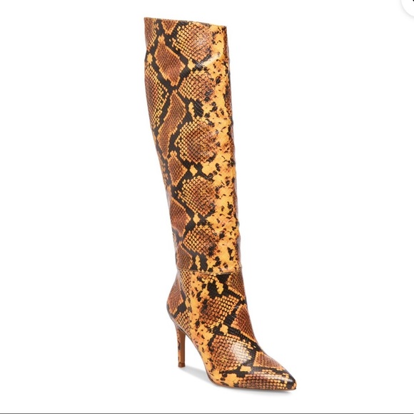 Steve Madden | Shoes | Steve Madden Kimari Snakeskin Heeled Knee High ...